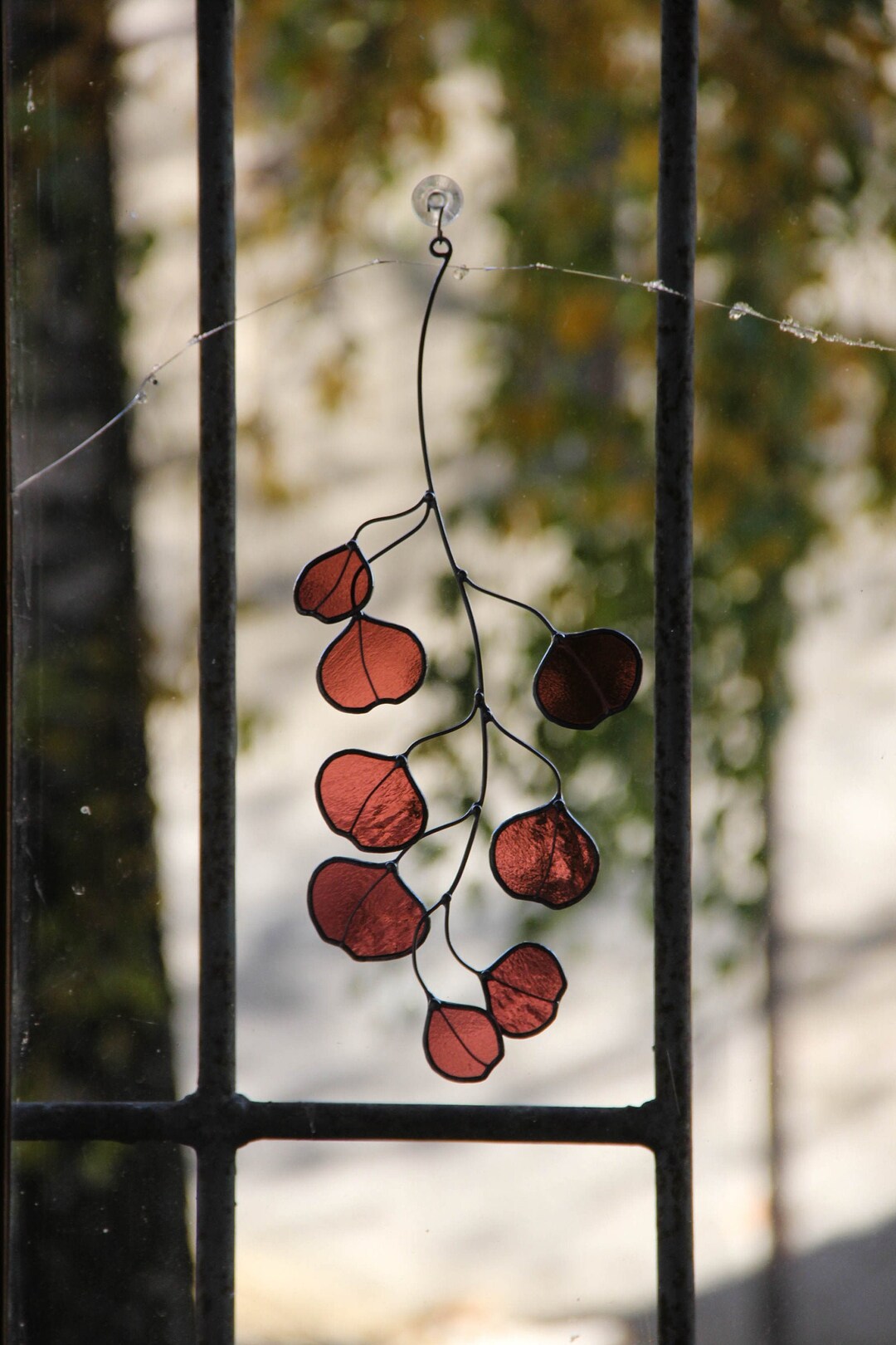 Stained Glass Sprig of Eucalyptus Stained Glass Window - Etsy