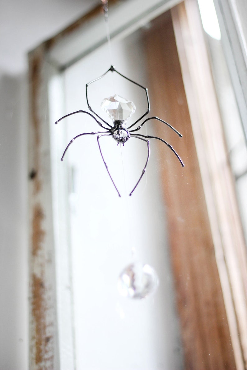Stained Glass Spider Big Suncatcher Stained Glass Window - Etsy