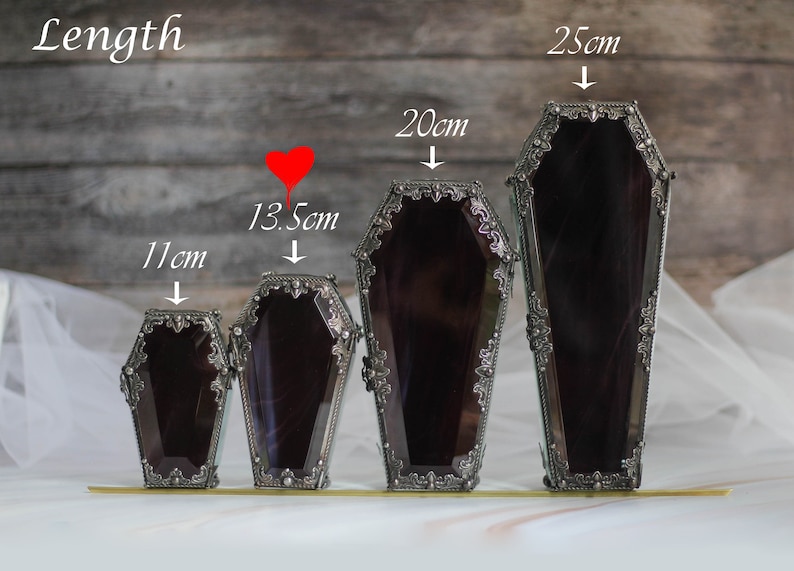 Coffin Box Length: 13.5 Cm 5.3 Small Glass Box for | Etsy