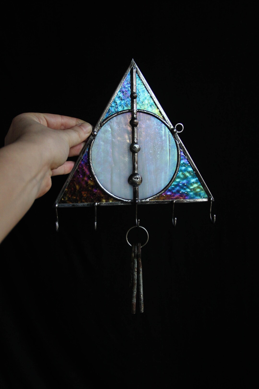 Key Holder Wall Decor Glass Art Stained Glass Jewelry - Etsy