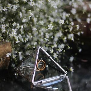 Silver Glass Pyramid Glass, Glass Casket, Geometric Box, Geometric ...