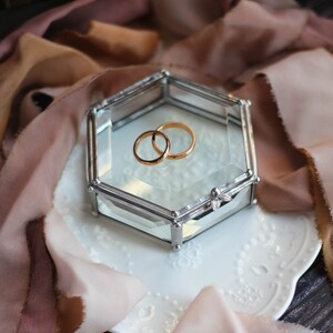 Low Wedding Ring Box Hexagon Jewelry Box Glass Box - Etsy