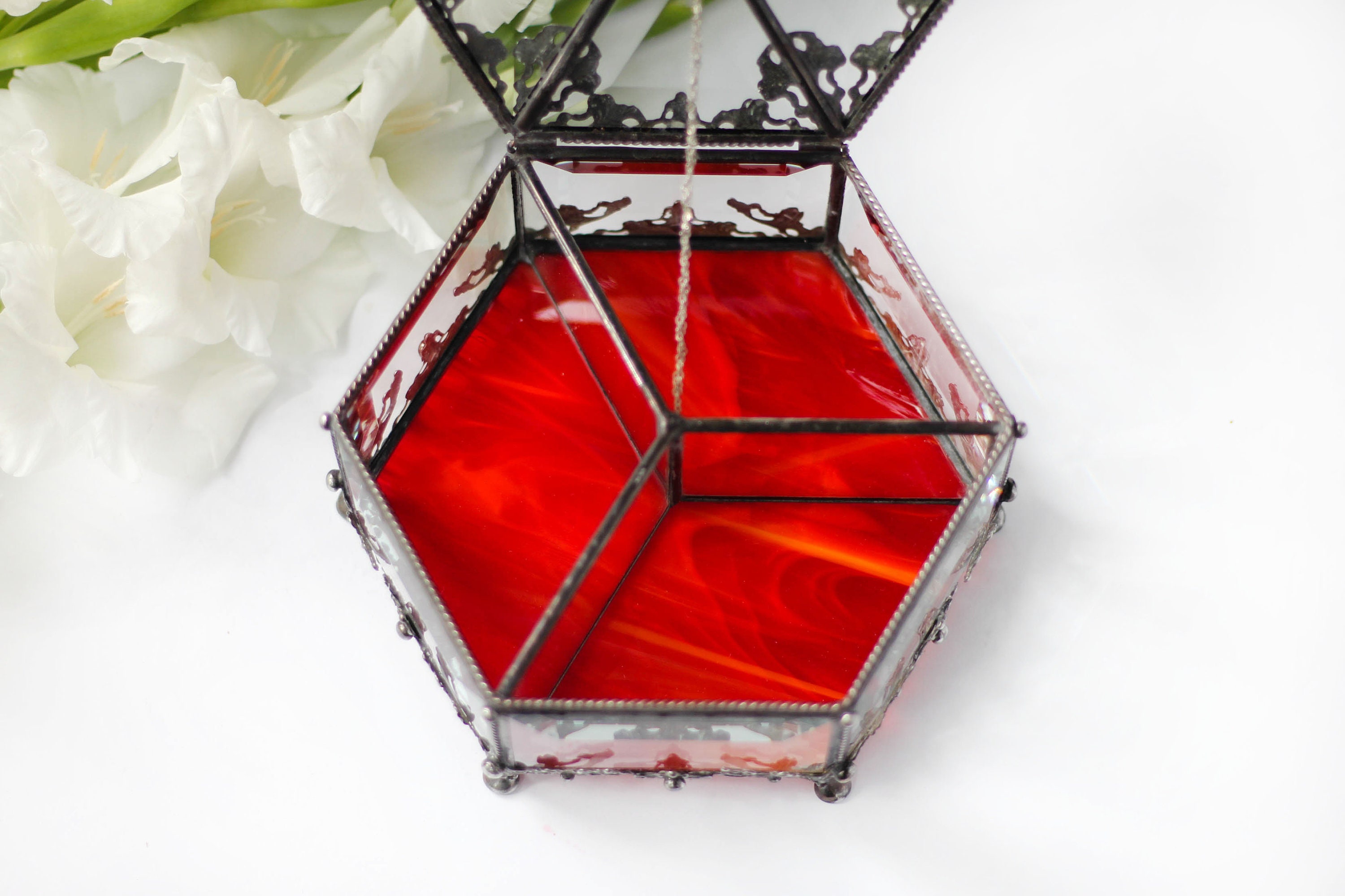 Box "royal Ball", Vintage, Display Box for Jewelery, Hexagon Box ...