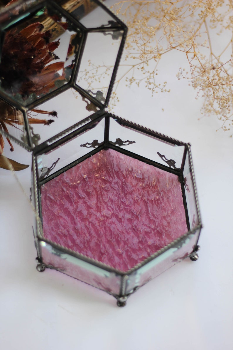 Box "royal Ball", Vintage, Display Box for Jewelery, Hexagon Box ...