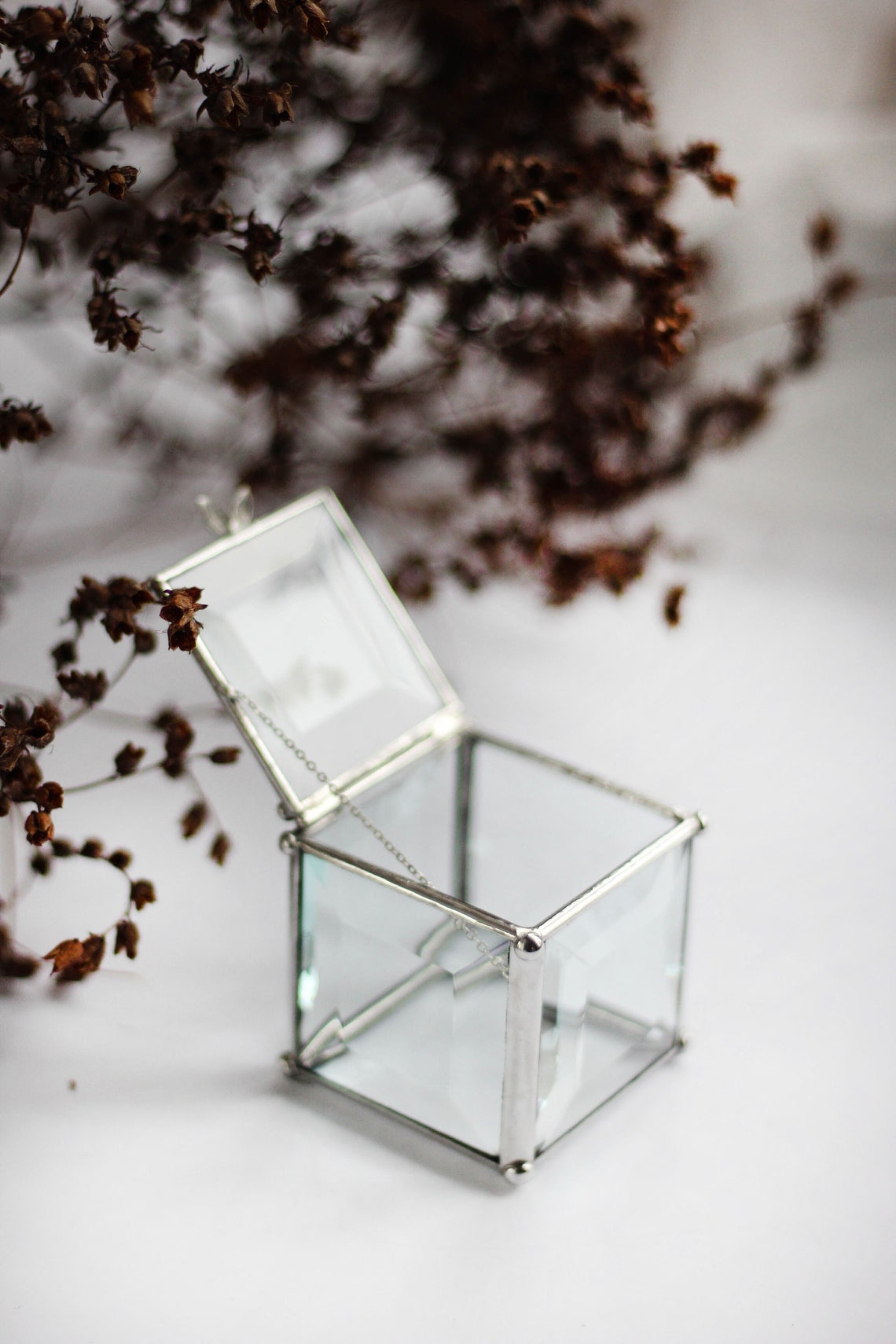 5x5x5cm Little Square Glass Box Ring Box Geometric Glass Box - Etsy