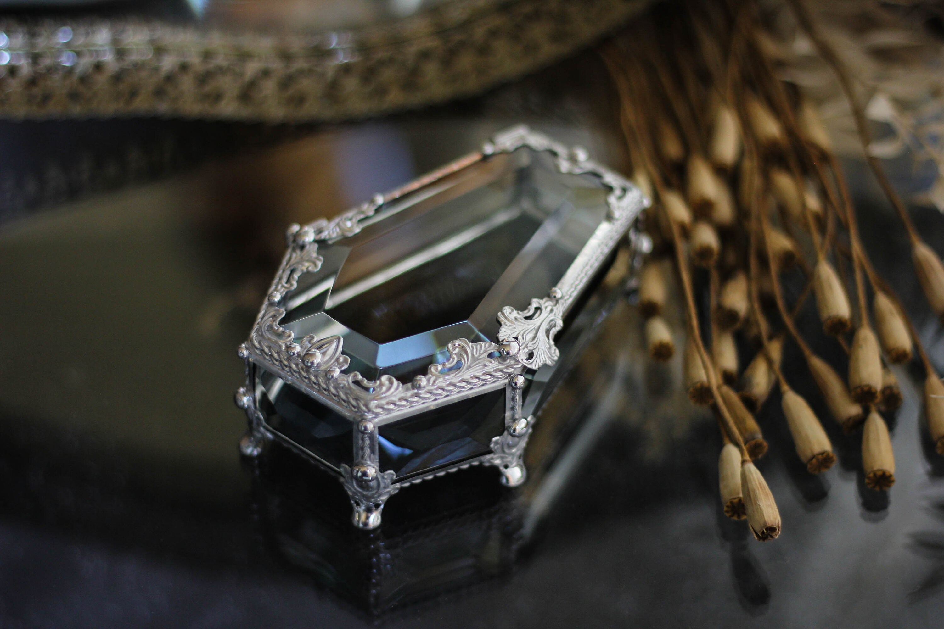Low Little Coffin Casket Little Glass Box for Jewelry Gothic - Etsy ...