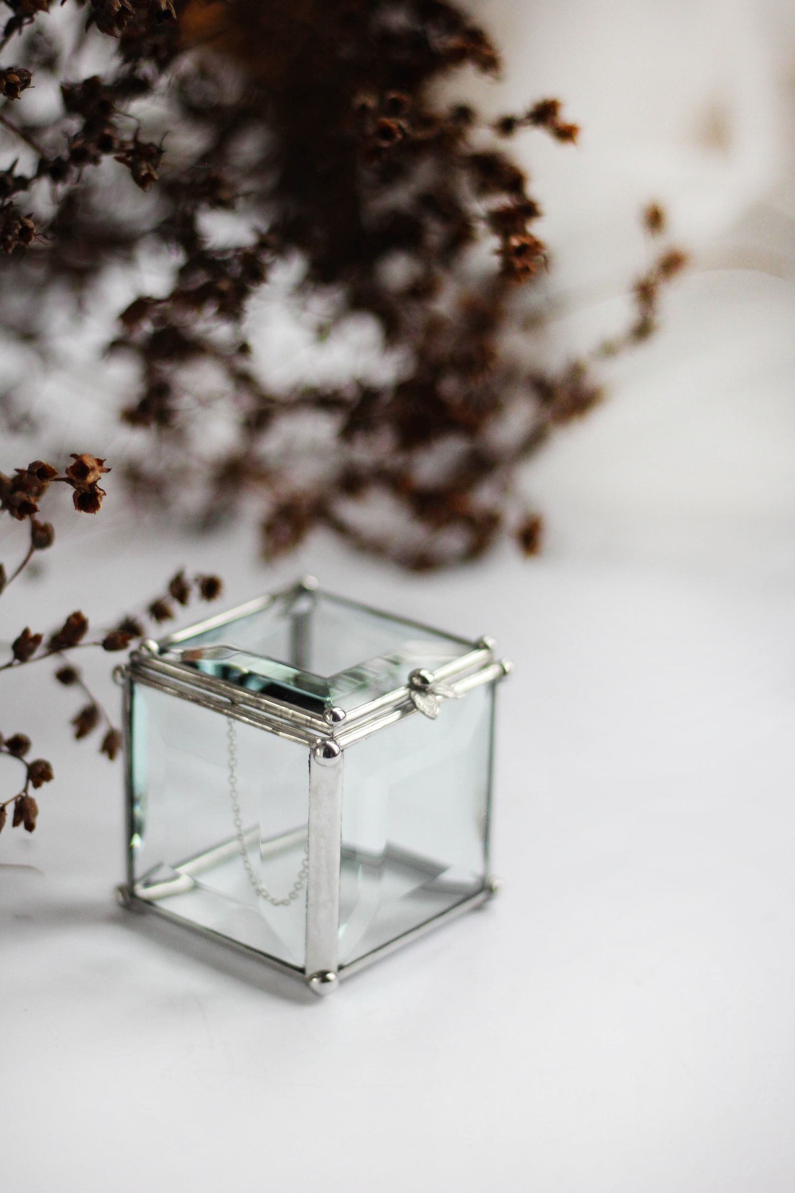 5x5x5cm Little Square Glass Box Ring Box Geometric Glass Box - Etsy