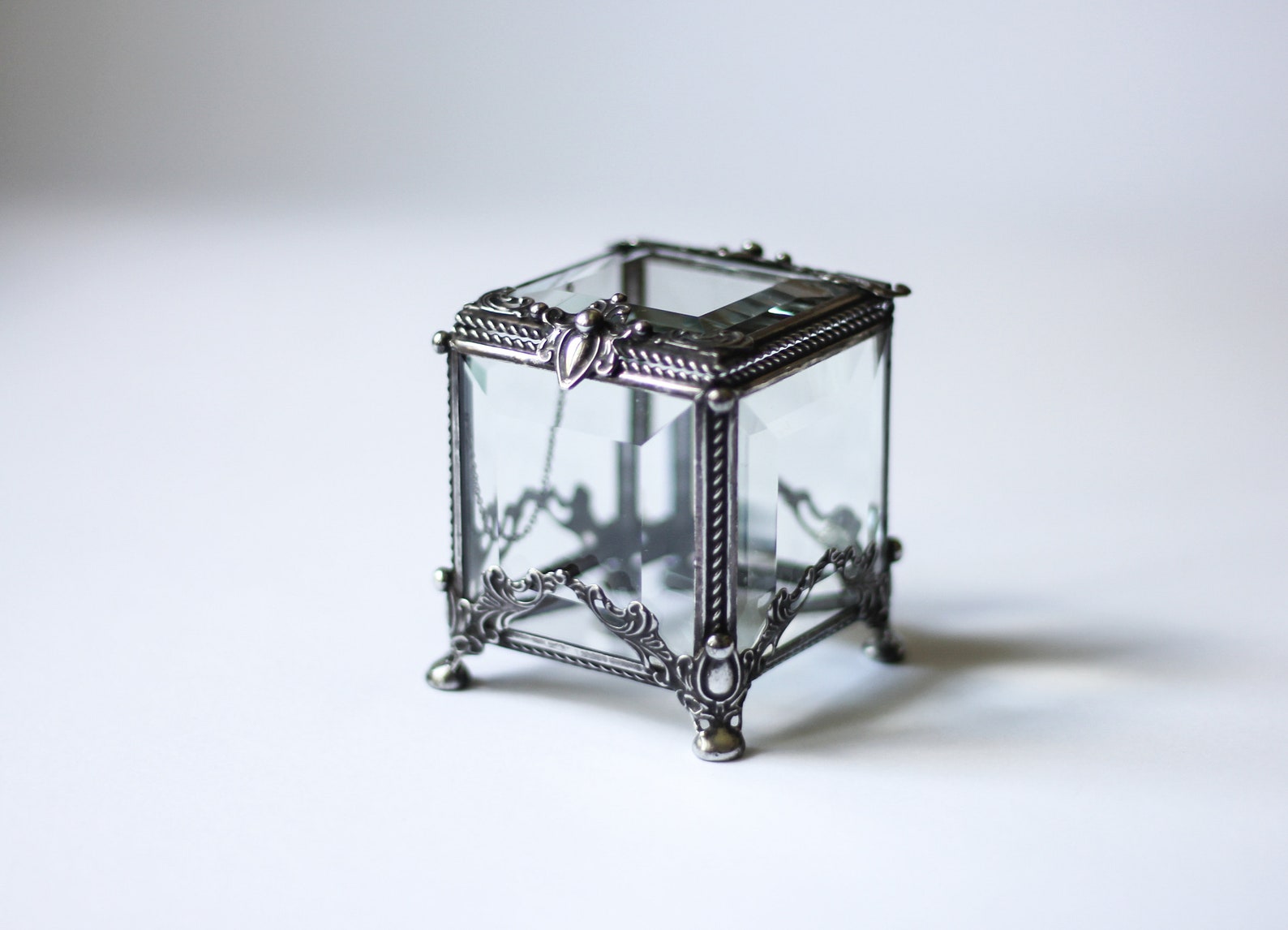 5x5x5cm Little Square Glass Box Ring Box Geometric Glass Box - Etsy
