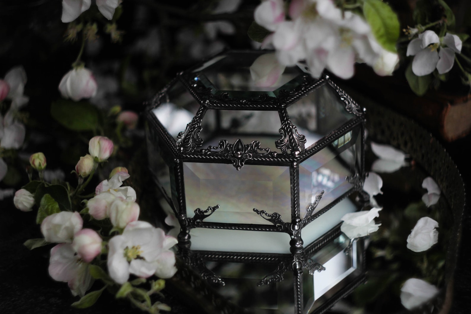 Box "royal Ball", Vintage, Display Box for Jewelery, Hexagon Box ...