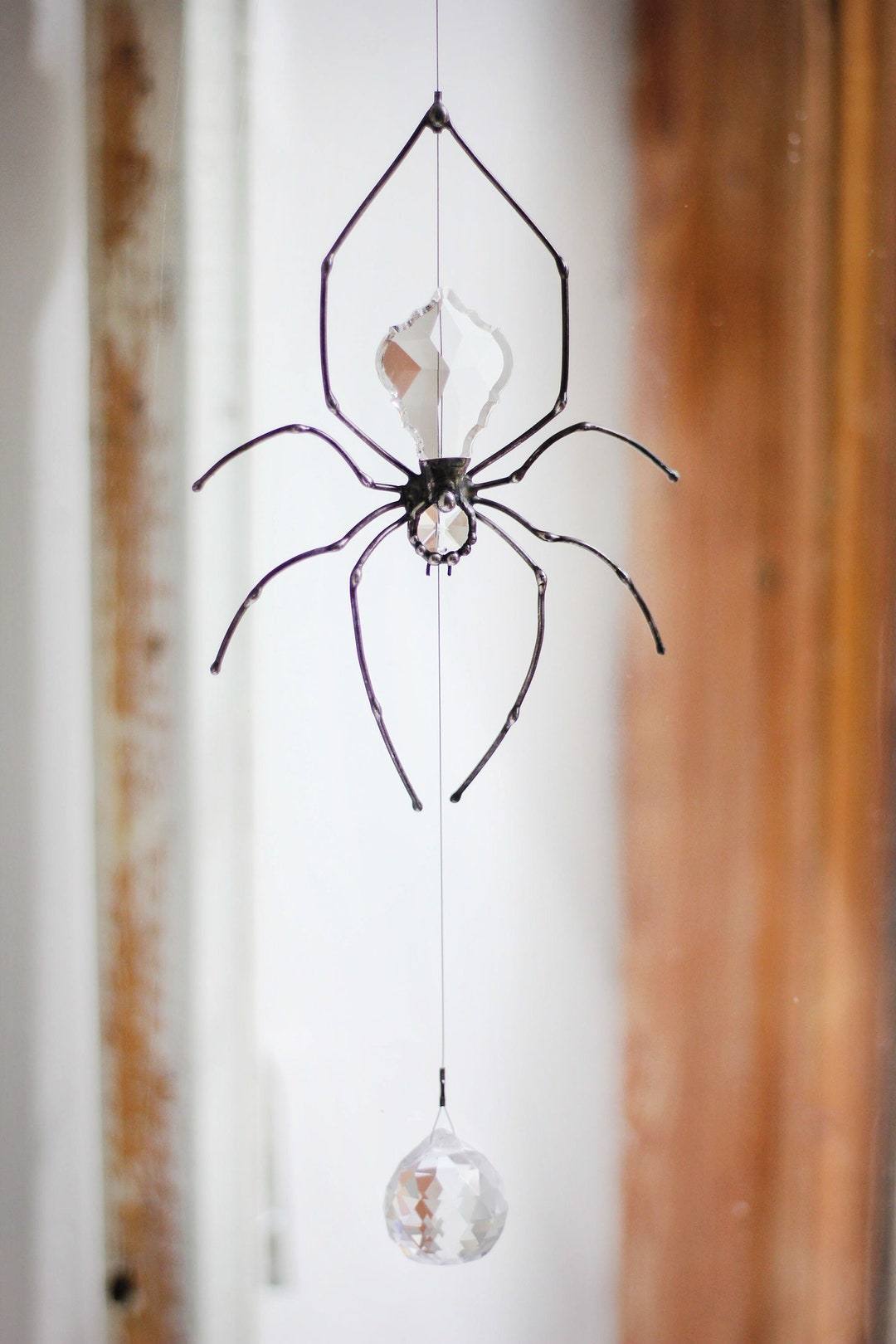 Stained Glass Spider Big, Suncatcher, Stained Glass Window Hangings ...
