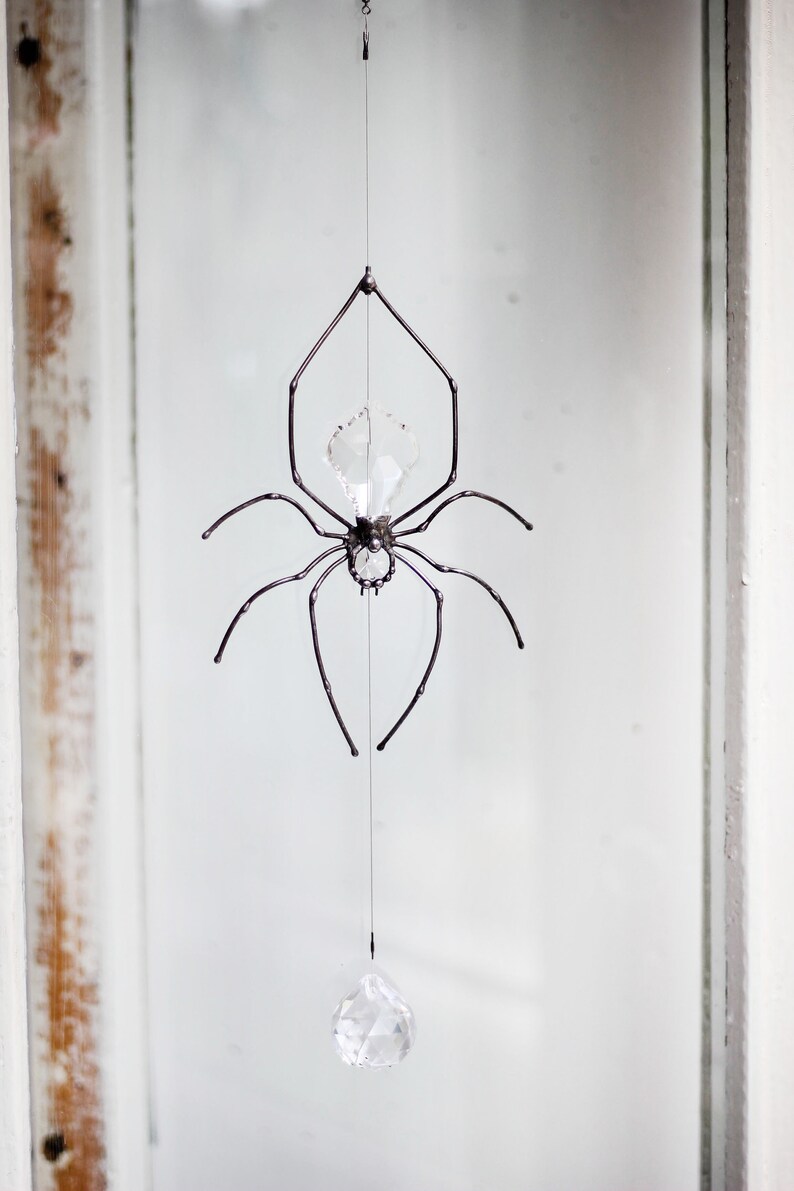 Stained Glass Spider Big Suncatcher Stained Glass Window - Etsy