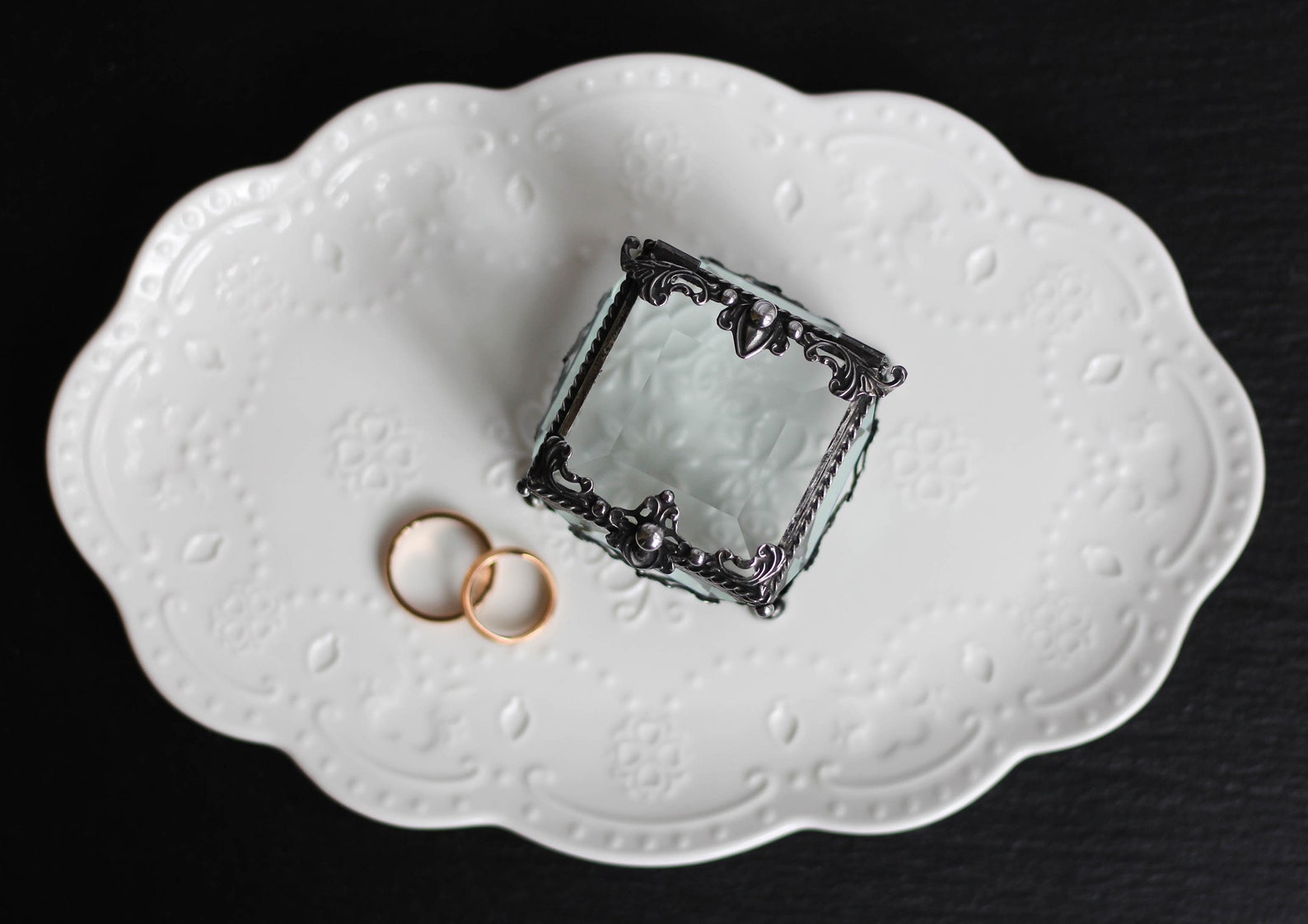 5x5x4cm Little Square Glass Box Ring Box Geometric Glass - Etsy