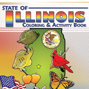 Illinois State Coloring Book 8.5 X 11 - Illinois Coloring Book ...