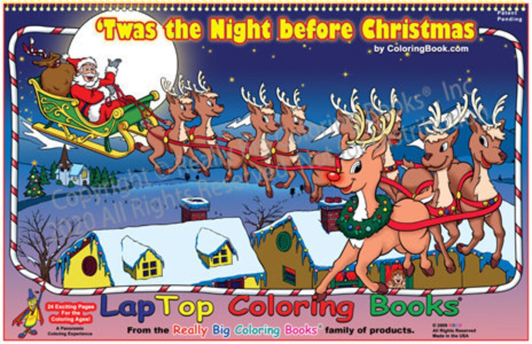 Christmas Coloring Book 17x11 - Etsy