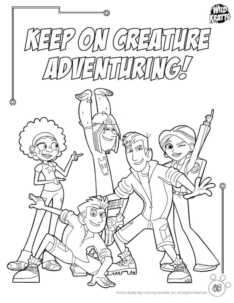 Wild Kratts Coloring Book Official - Etsy
