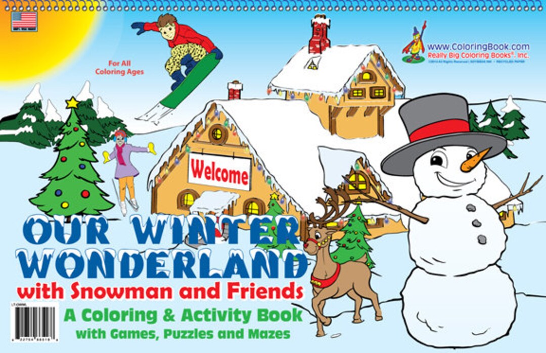 Winter Wonderland Coloring Book 17"x11" - Etsy