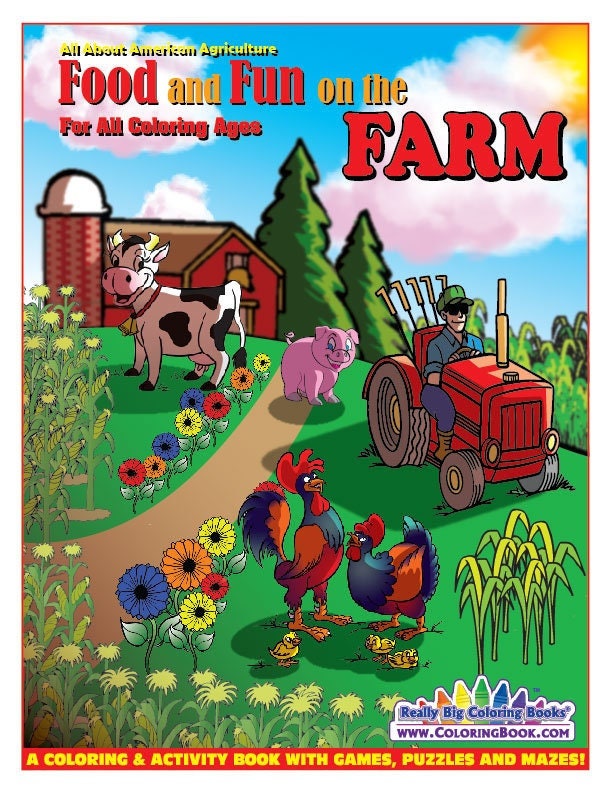 Farm Coloring Book 8.5x11 - Etsy