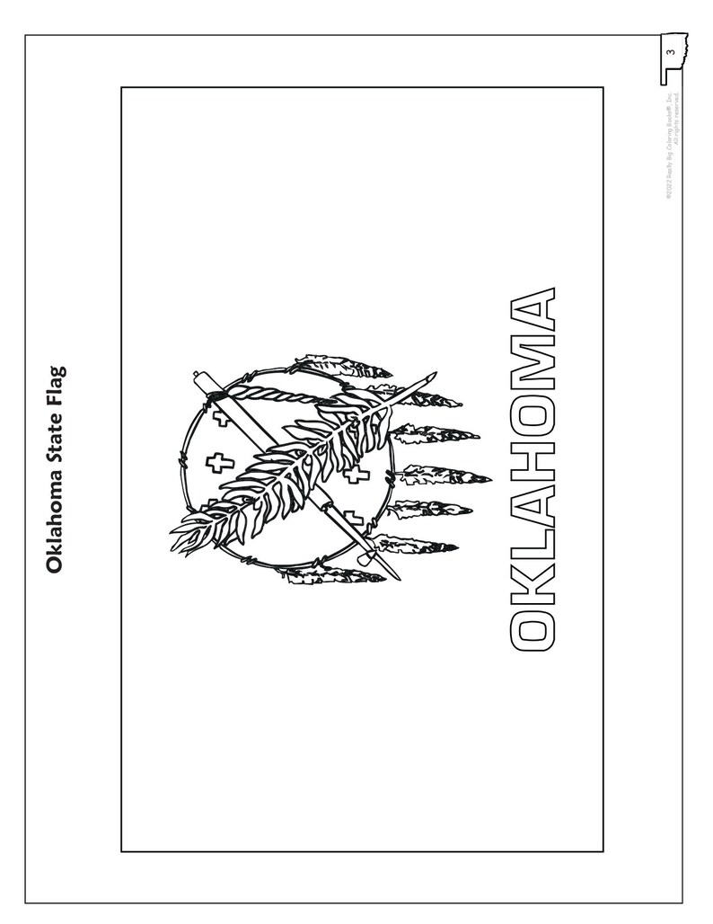 Oklahoma State Coloring Book 8.5 X 11 - Oklahoma Coloring Book ...