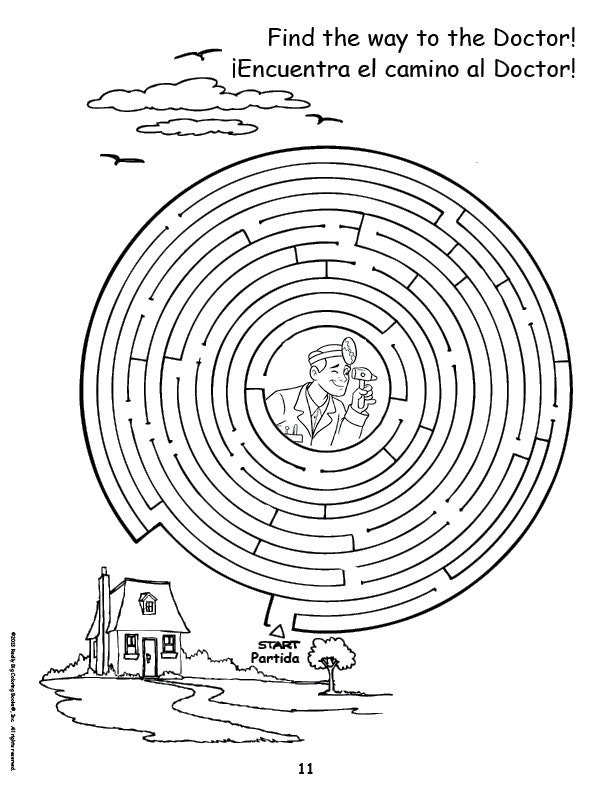 Doctors Office Spanish Language Coloring and Activity Book - Etsy