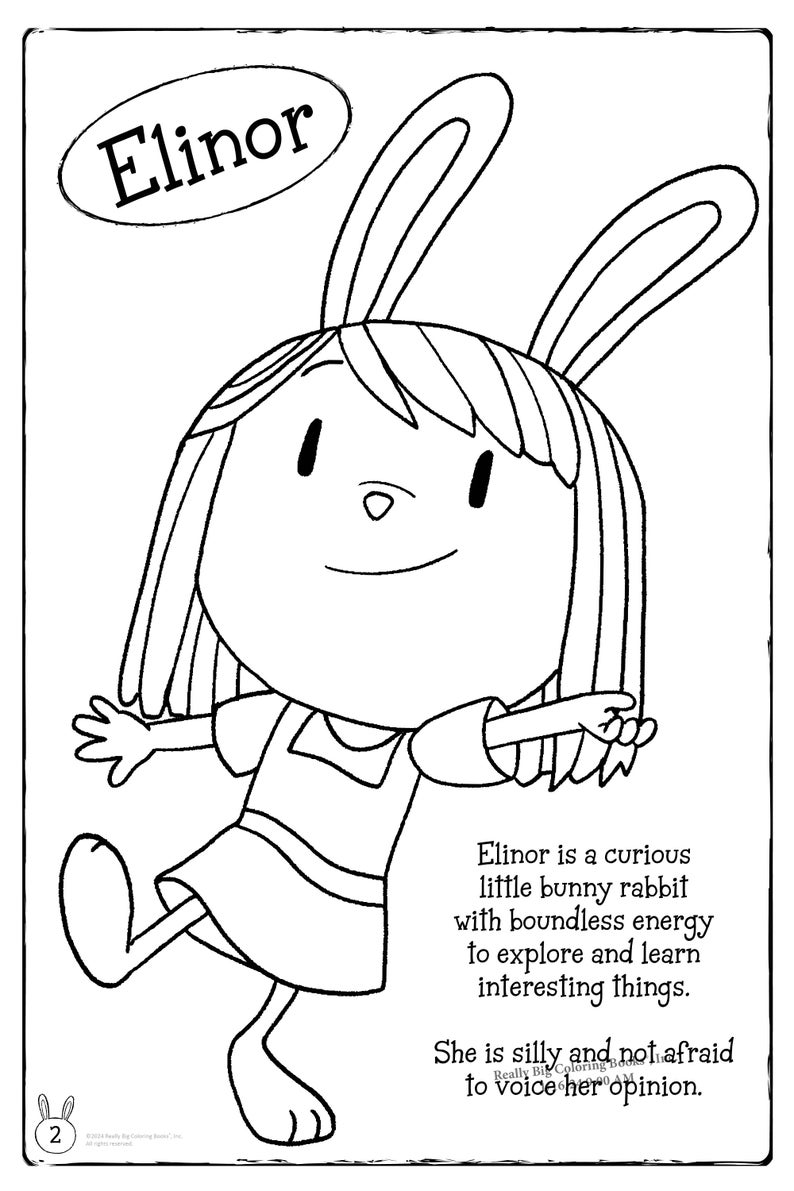 Elinor Wonders Why Giant Coloring Book 12 X 18 - Etsy