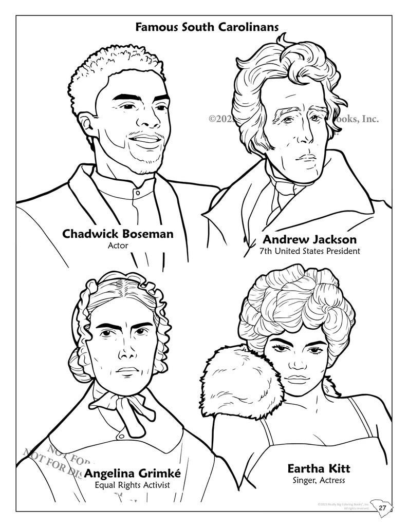 South Carolina State Coloring Book - Etsy