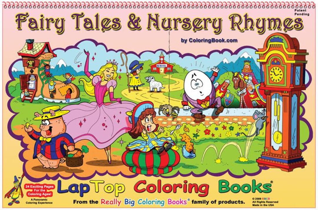 Fairy Tales and Nursery Rhymes Coloring Book 17"x11" - Etsy