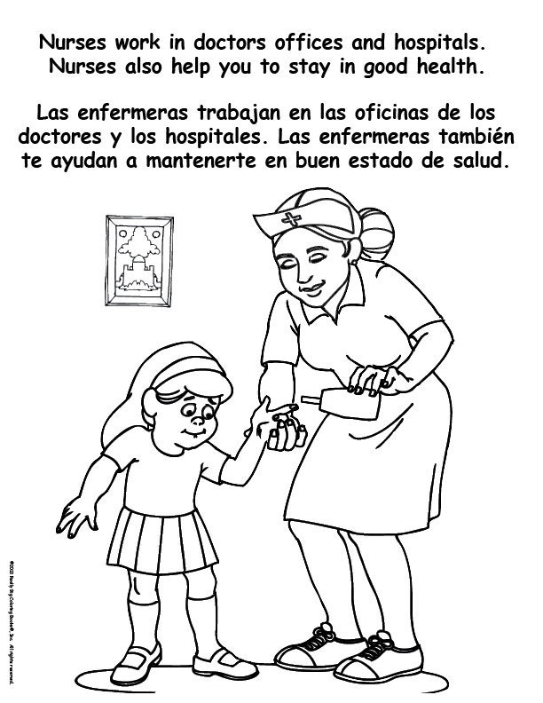 Doctors Office Spanish Language Coloring and Activity Book - Etsy
