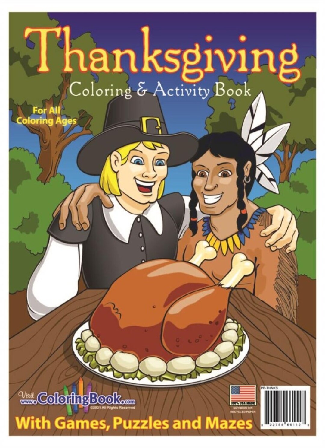 Thanksgiving Coloring Book - Etsy