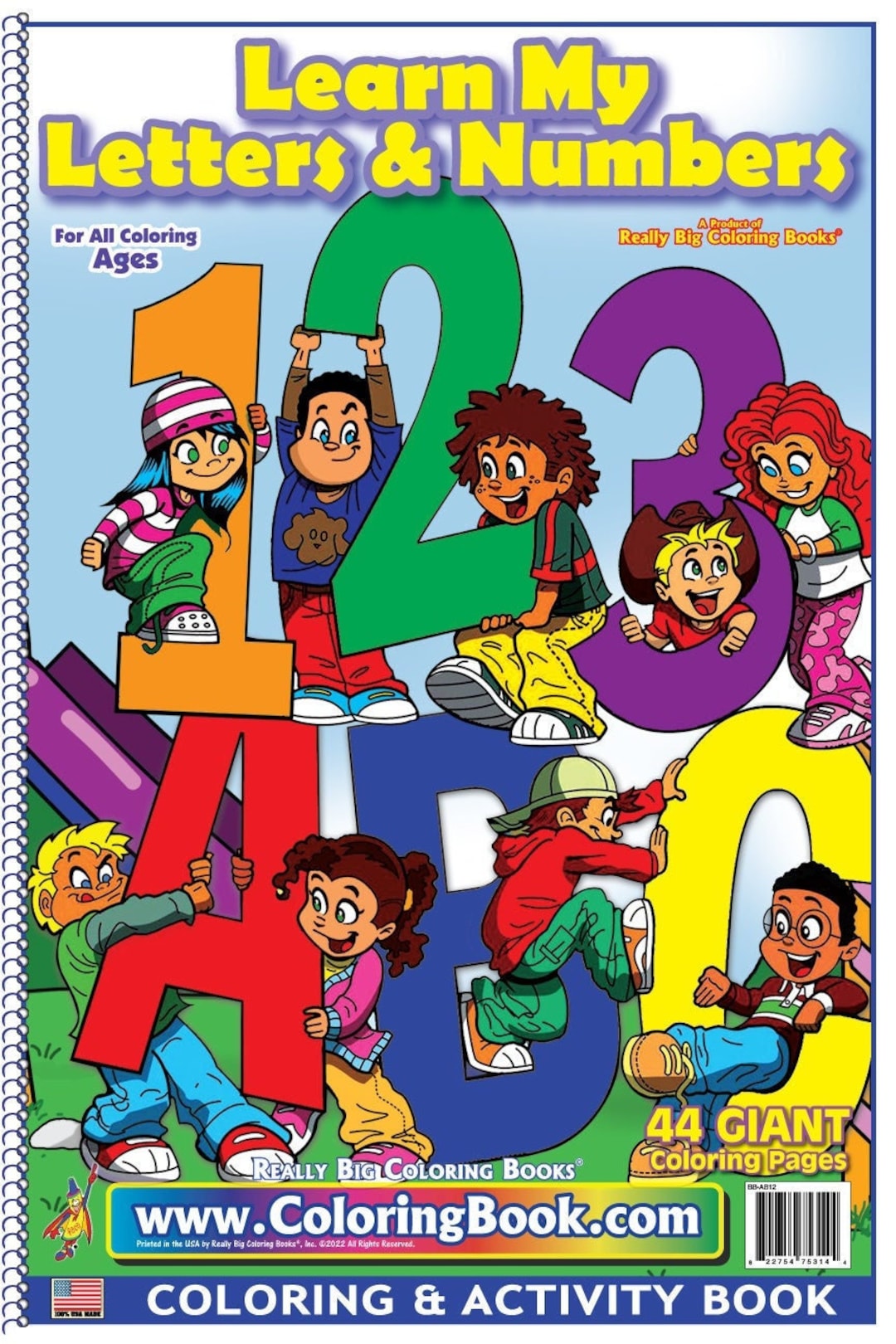 ABC 123 Learn My Letters and Numbers Coloring Book 12 X 18 - Etsy