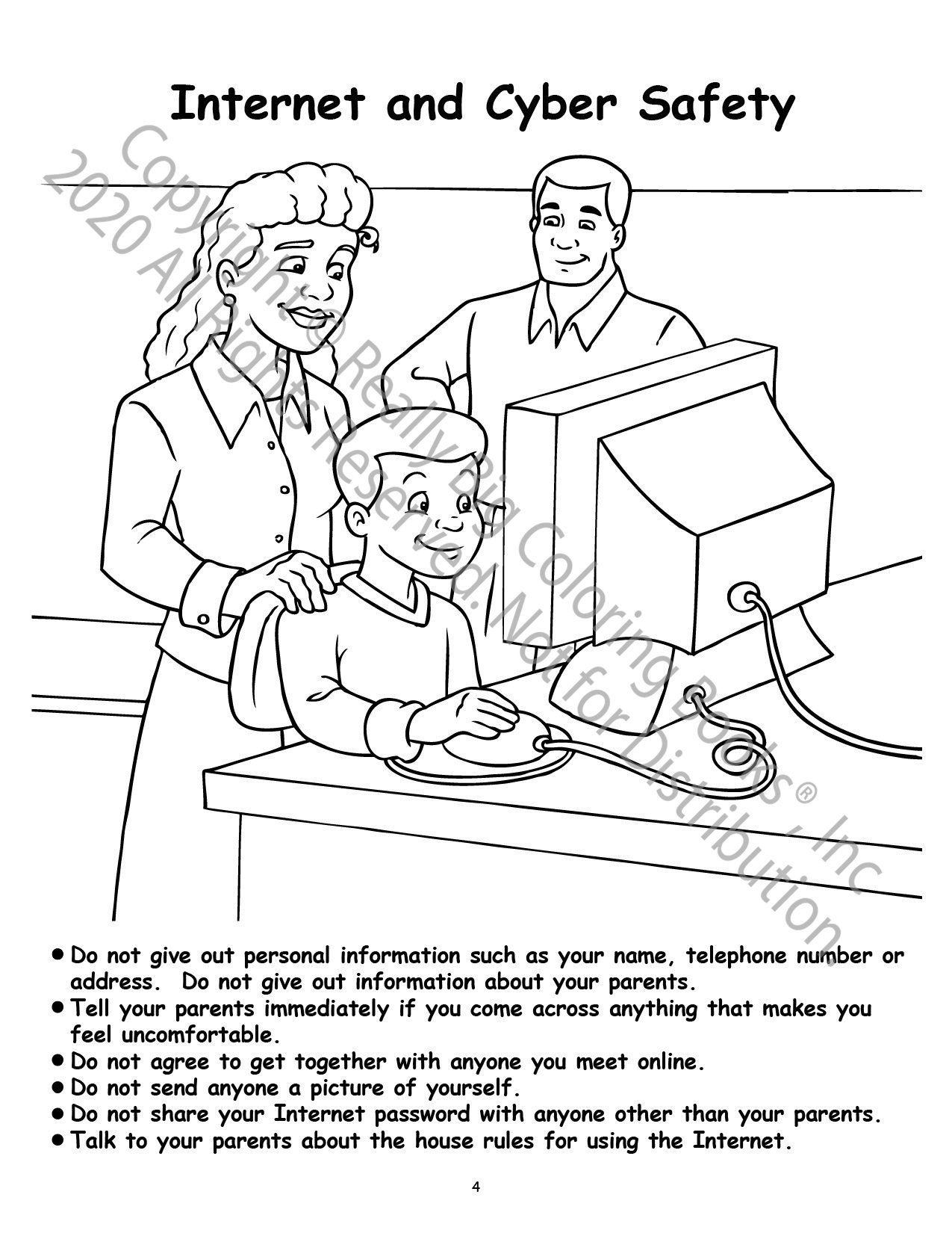 Child Safety Coloring Book 8.5"x11" - Etsy
