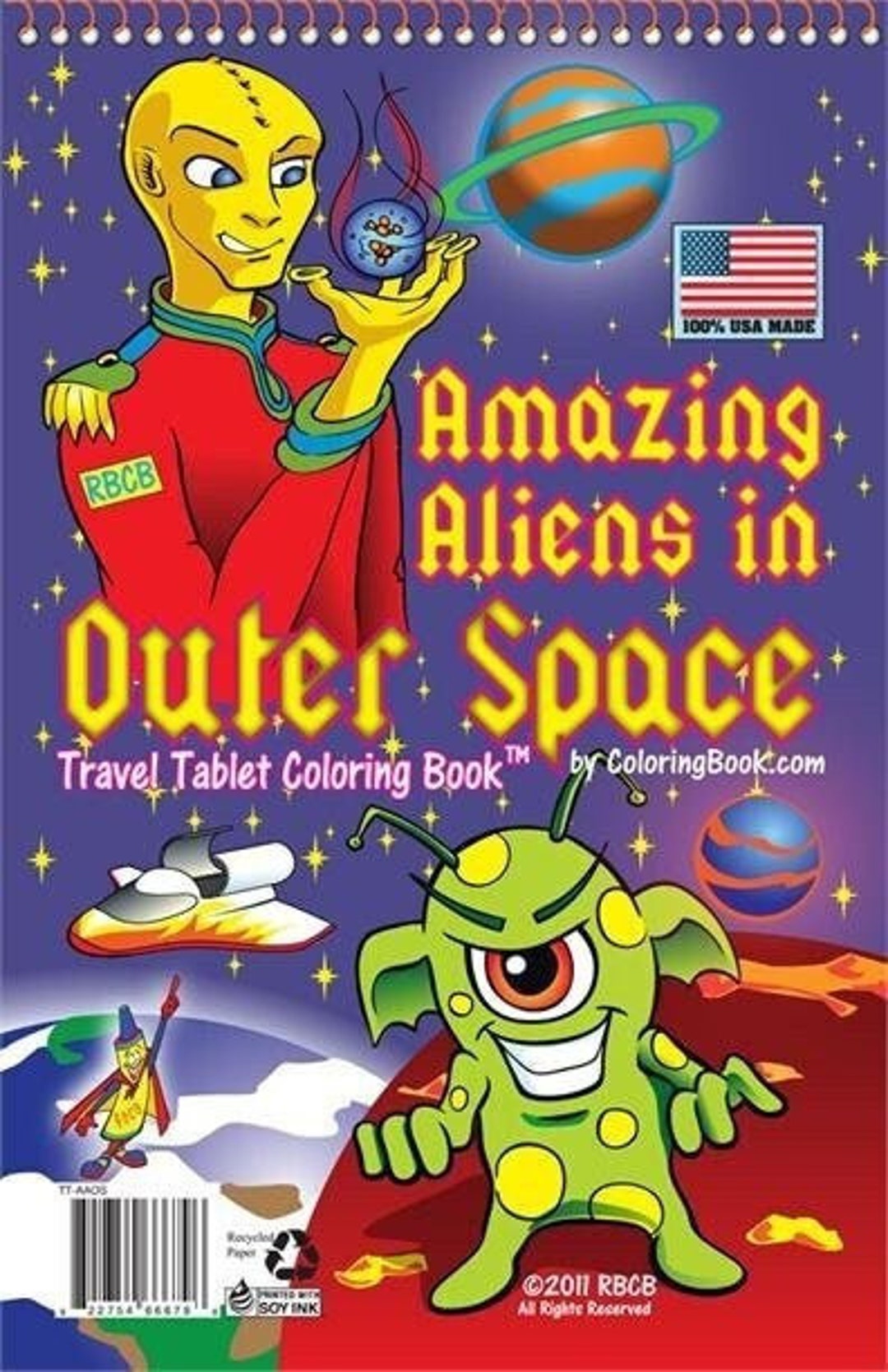 Alien Coloring Book - Amazing Aliens in Outer Space Travel Tablet ...