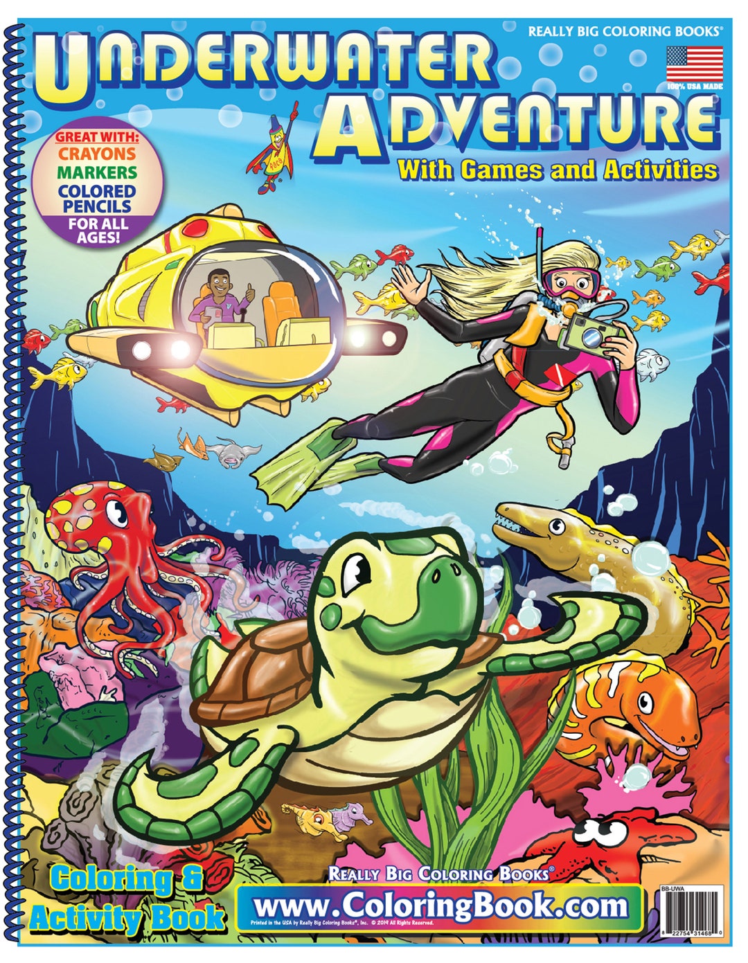 Underwater Adventures Coloring Book 17"x22" - Etsy