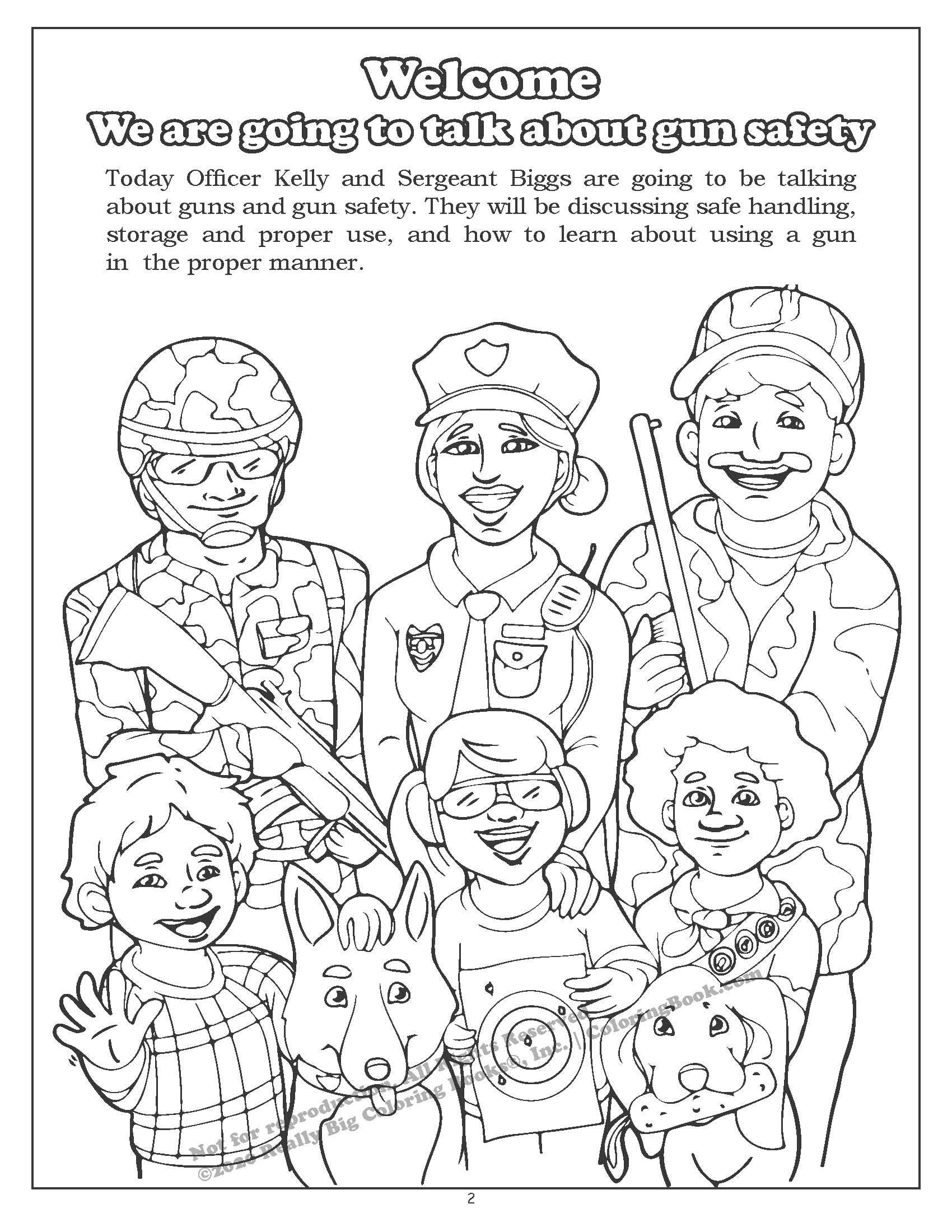 Gun Safety Coloring Book 8.5x11 - Etsy