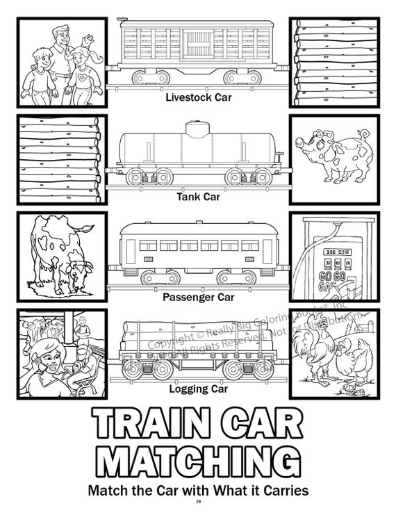 Train Car Coloring Pages