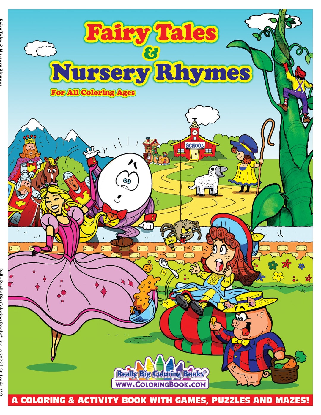 Fairy Tales & Nursery Rhymes Coloring Book 8.5"x11" - Etsy