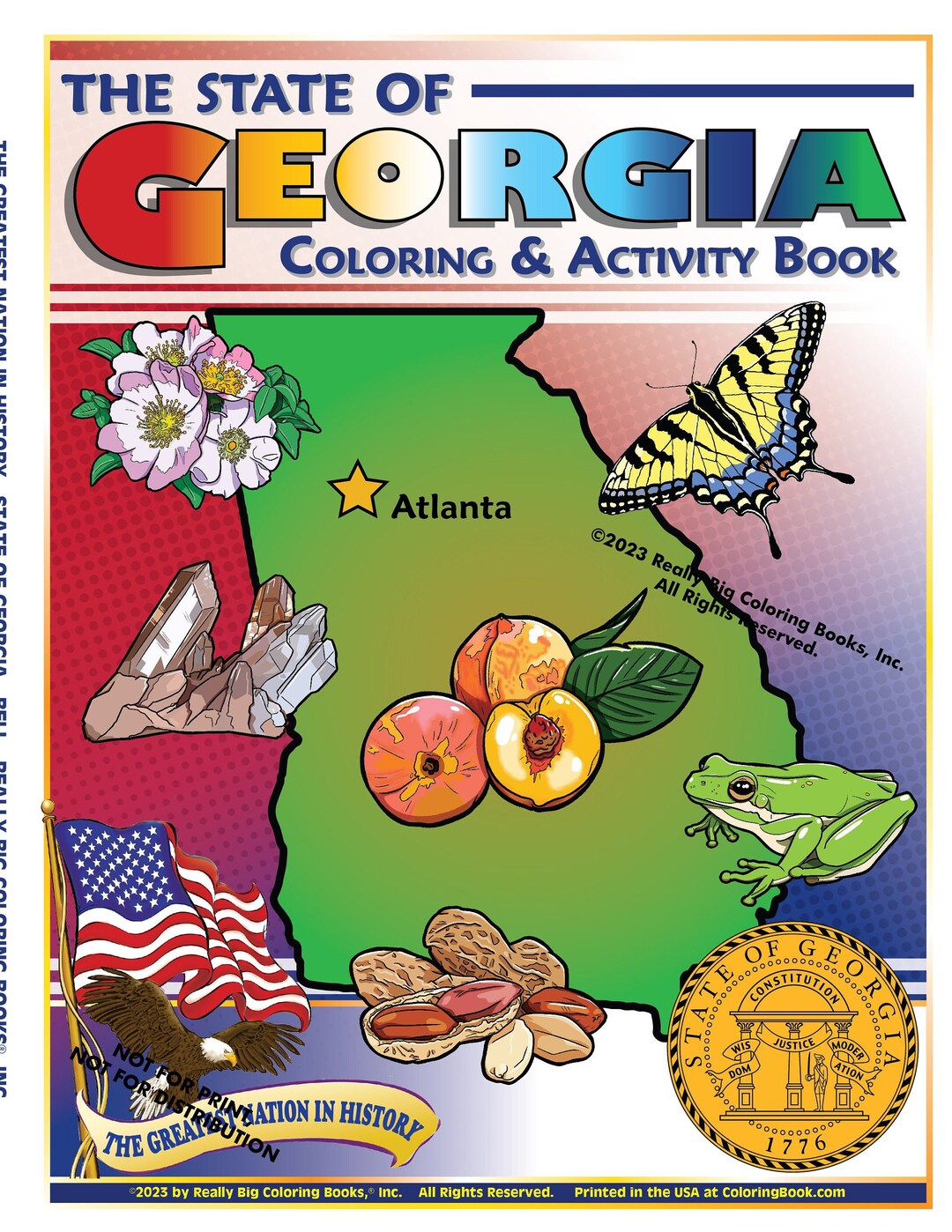 Georgia State Coloring Book 8.5 X 11 - Etsy