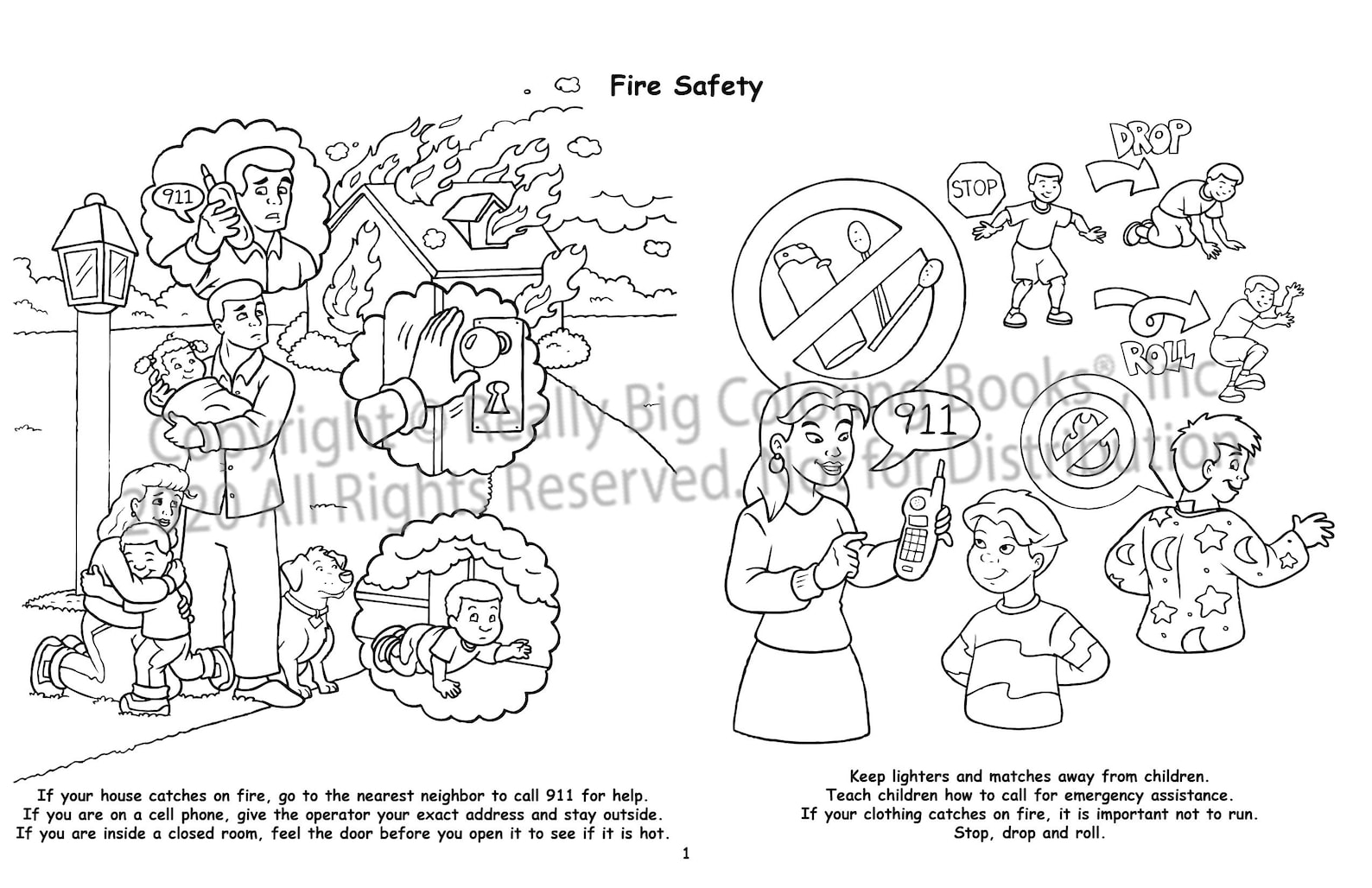 Child Safety Coloring Book® 17"x11" - Etsy