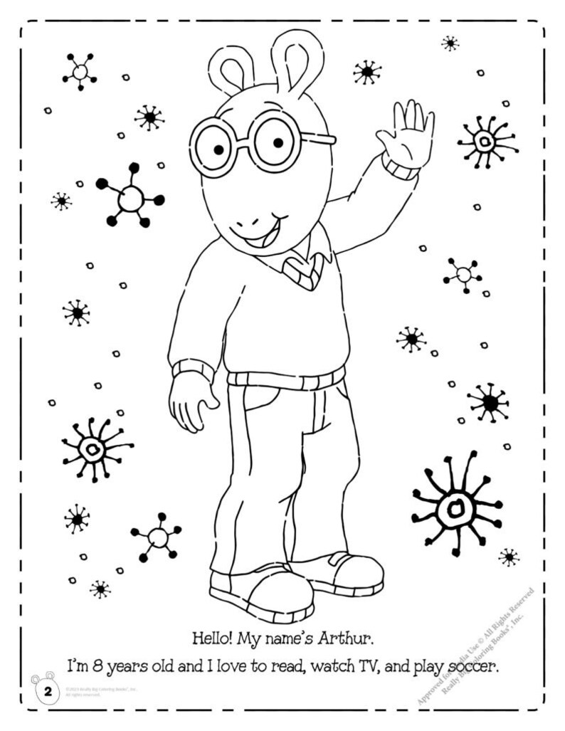 Arthur® Coloring Book Official - Etsy