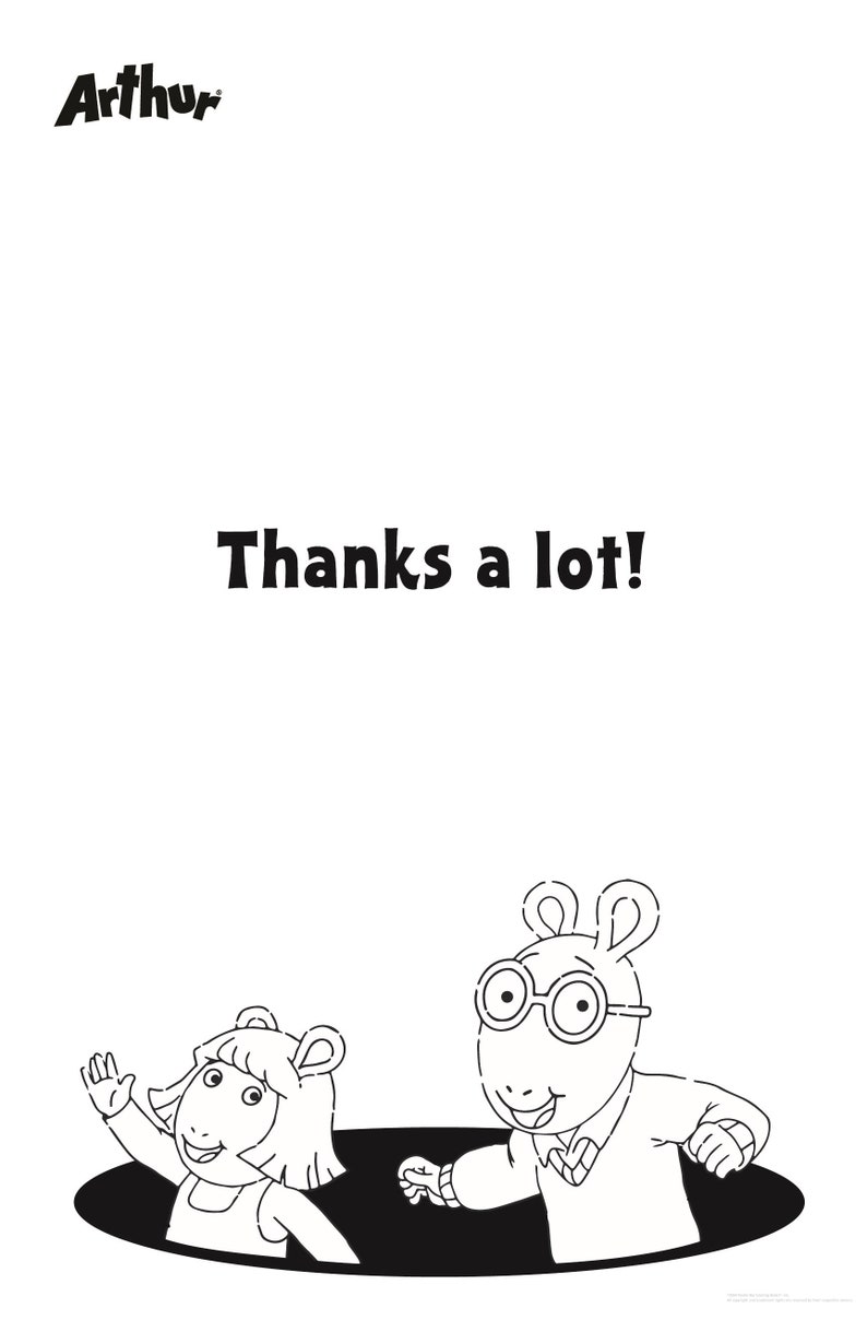 Arthur™ Thank You Greeting Card - Etsy