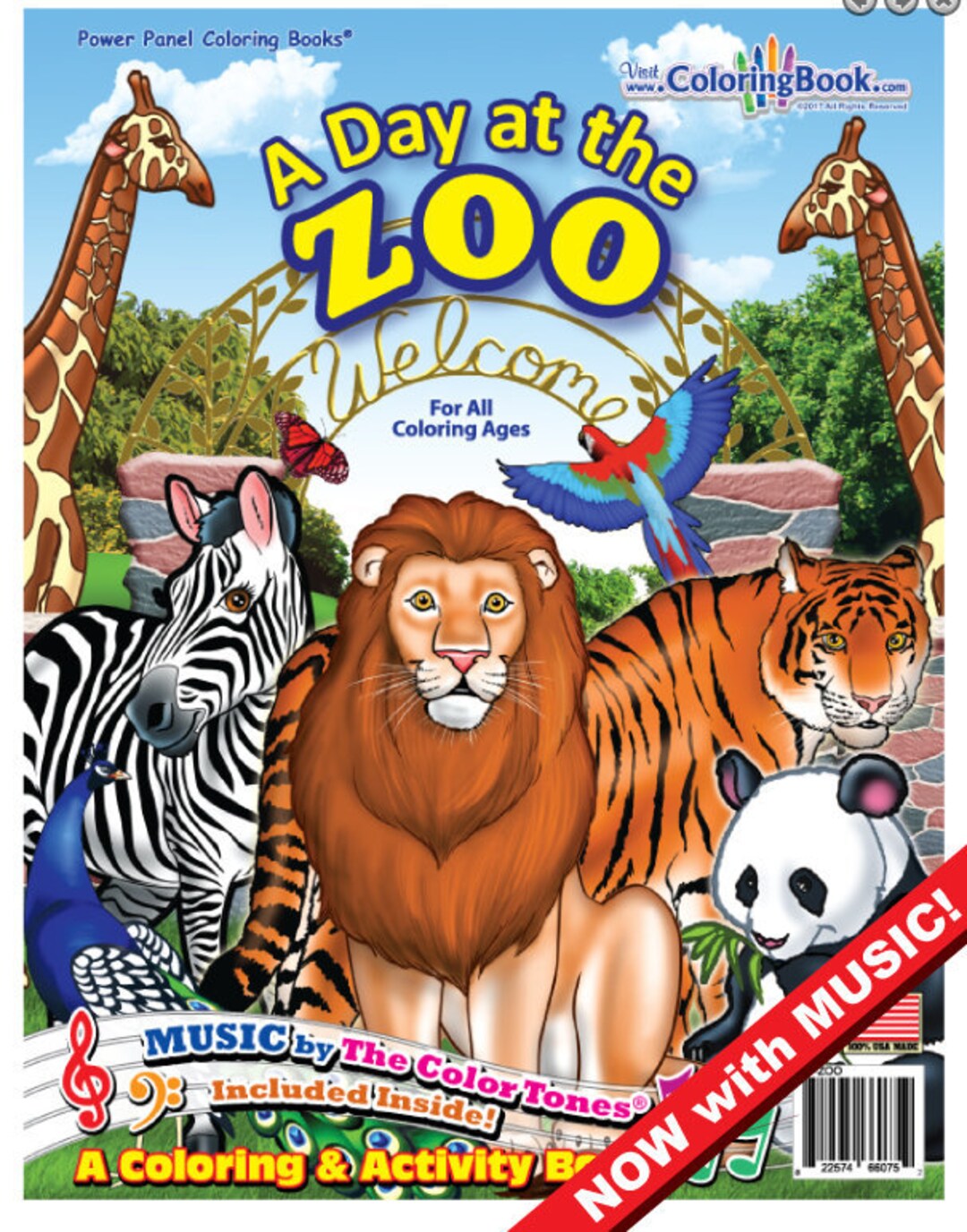 Music Zoo Coloring Book - A Day at the Zoo Power Panel Coloring Book ...