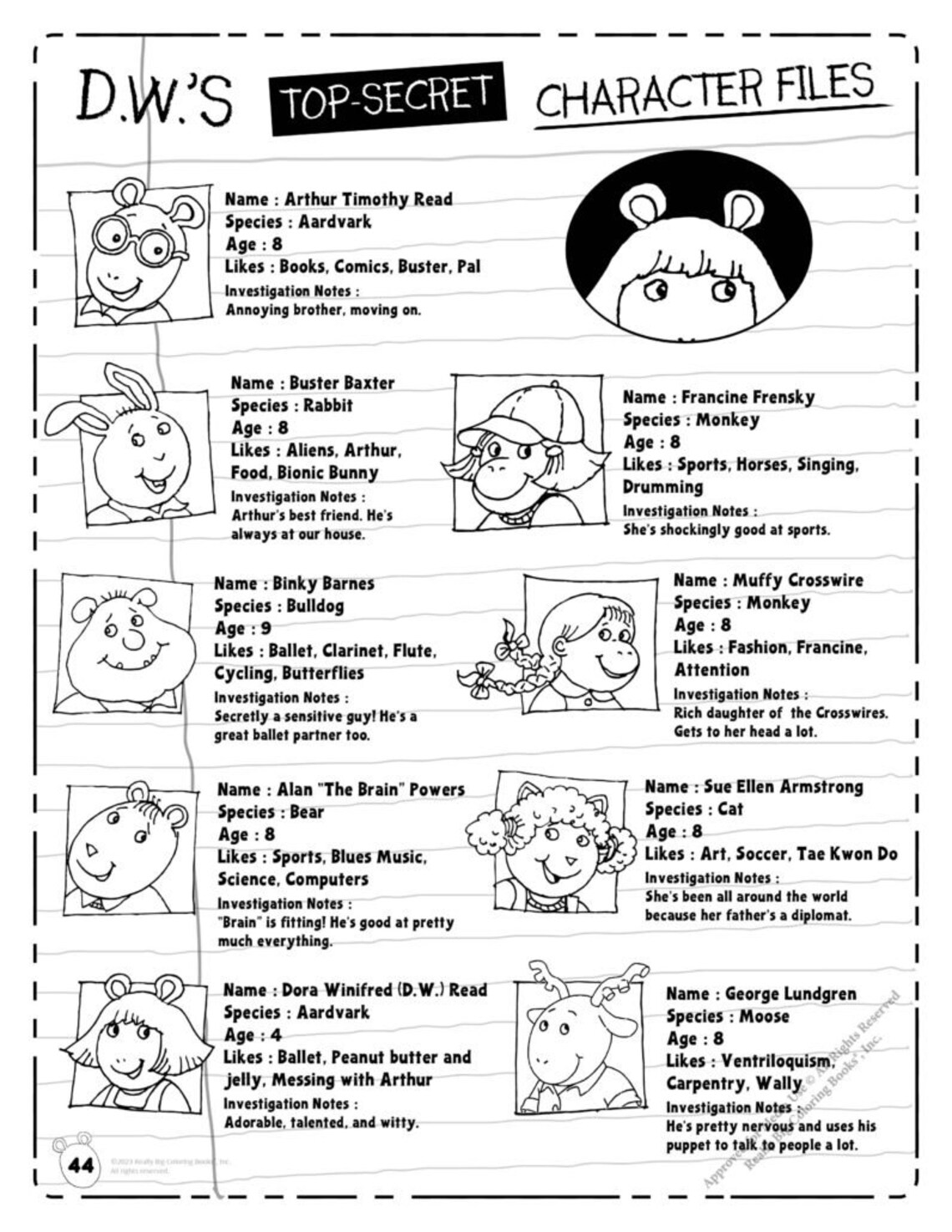 Arthur® Coloring Book Official - Etsy