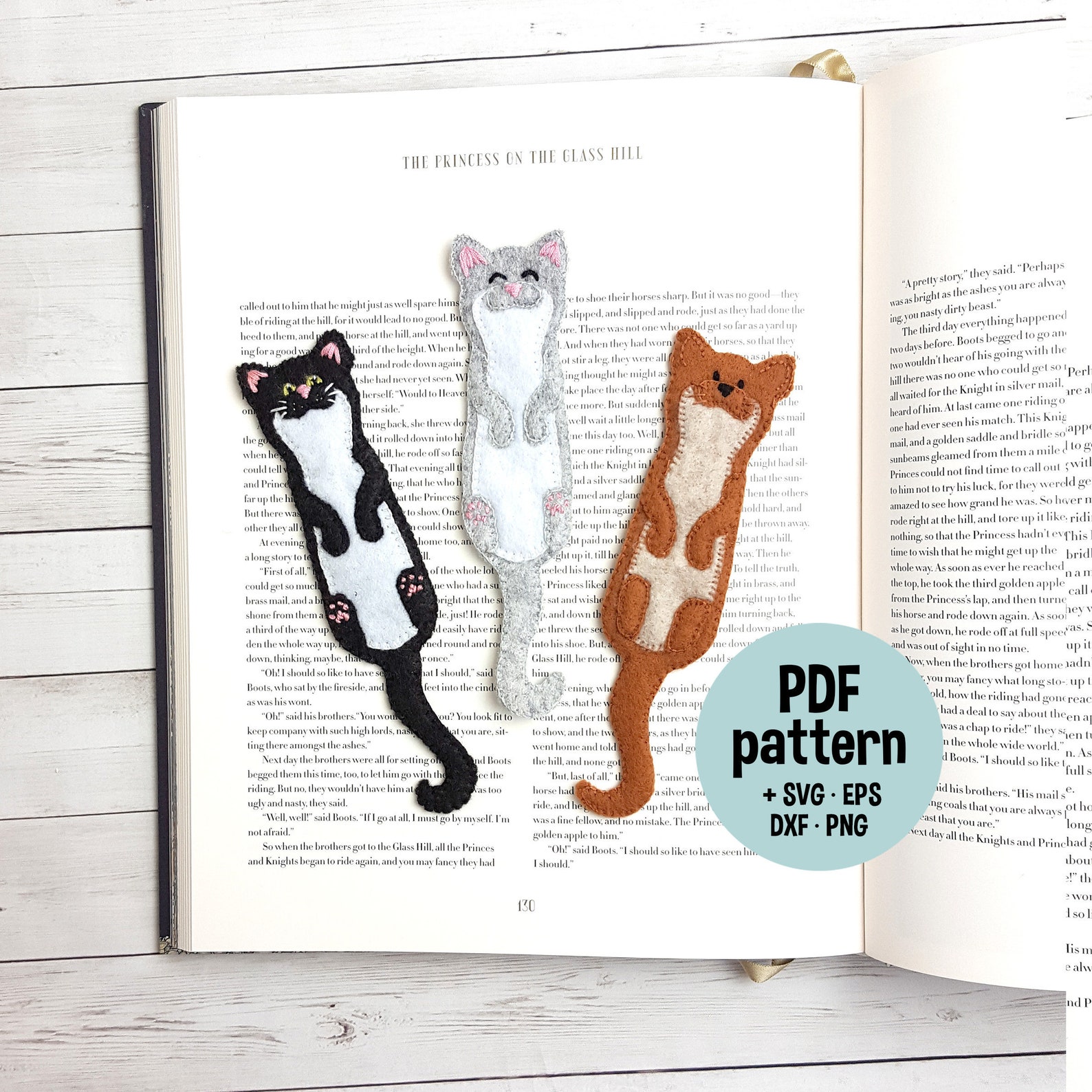 Cat Lover Gift Cute Kitten Felt Bookmark Kitty Felt Pattern | Etsy