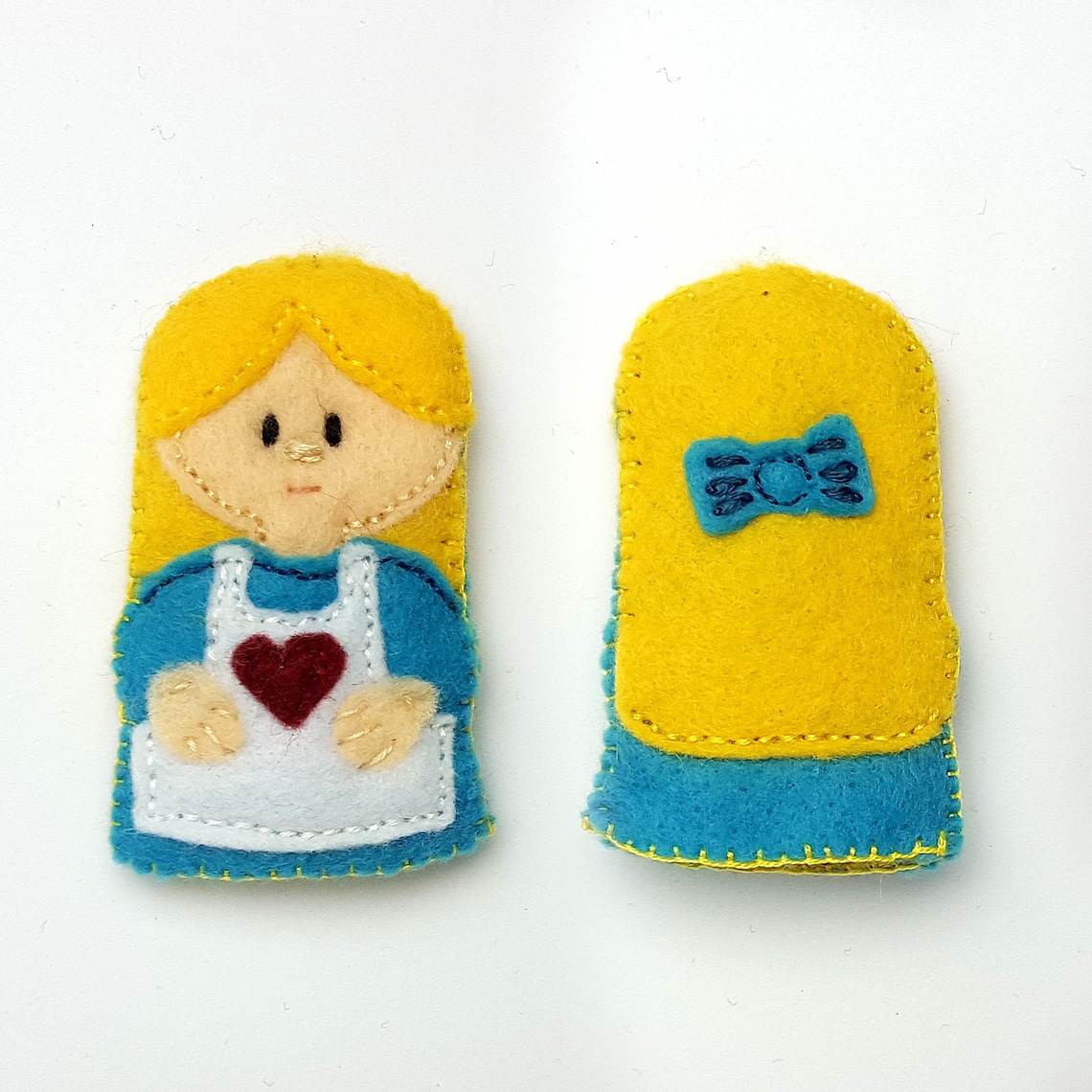 Alice in Wonderland Finger Puppets Pdf Pattern: Alice White - Etsy Denmark