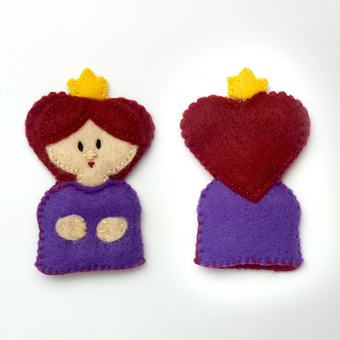 Alice in Wonderland Finger Puppets Pdf Pattern: Alice White - Etsy Denmark