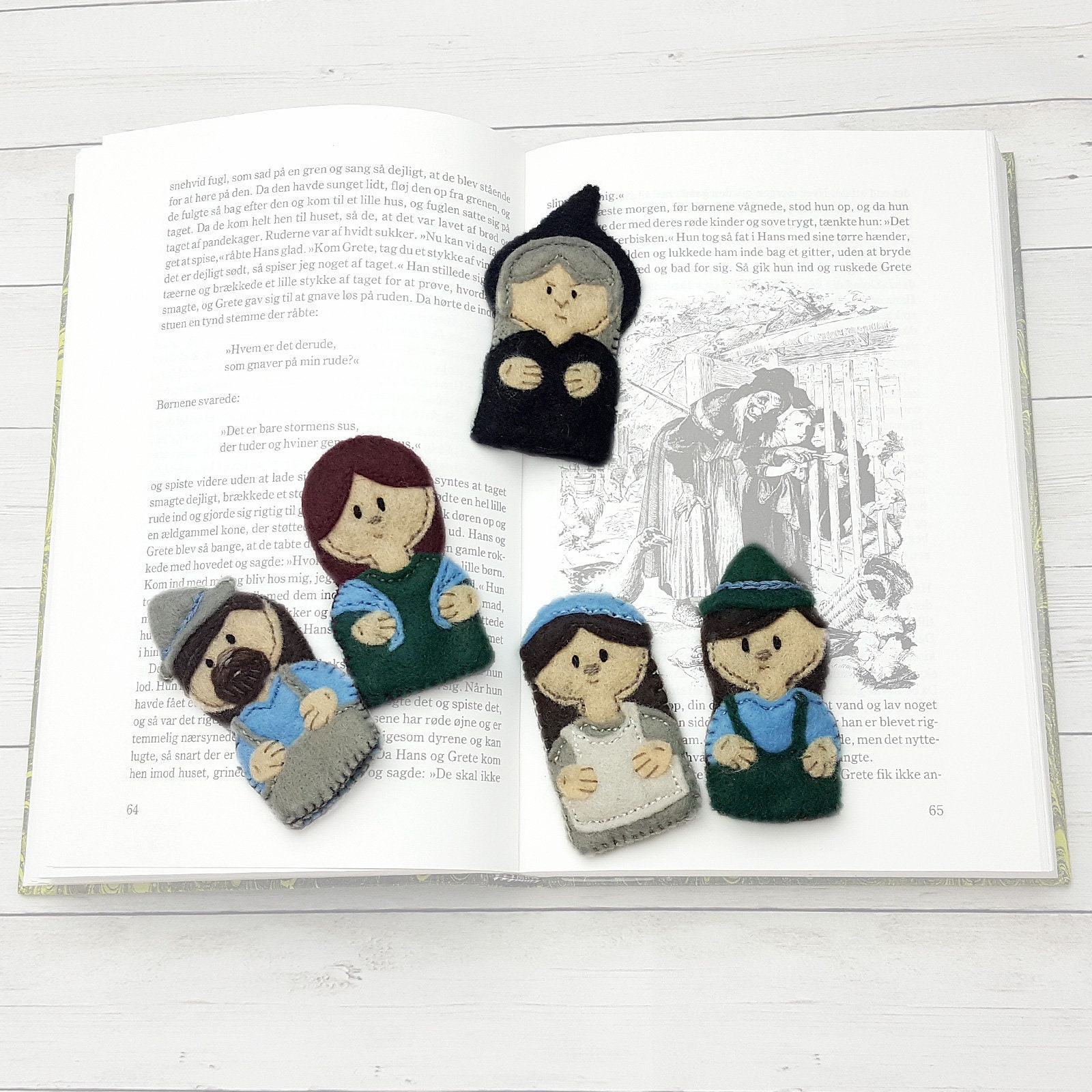 Hansel and Gretel Felt Finger Puppets Pdf Pattern - Etsy Denmark