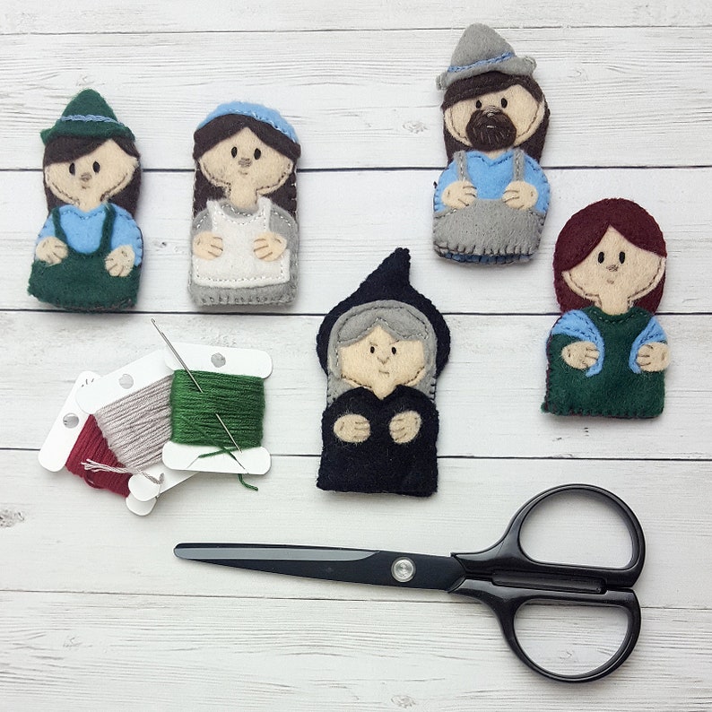 Hansel and Gretel Felt Finger Puppets Pdf Pattern - Etsy