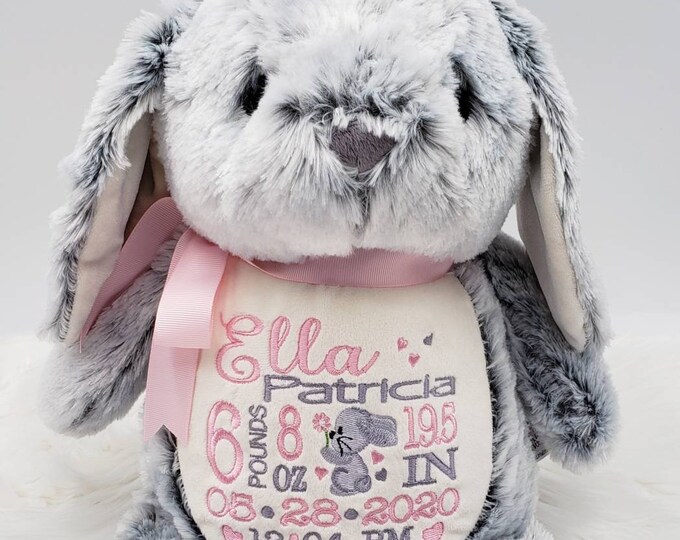 Personalized Baby Giftbunny Stuffed Animal Birth | Etsy