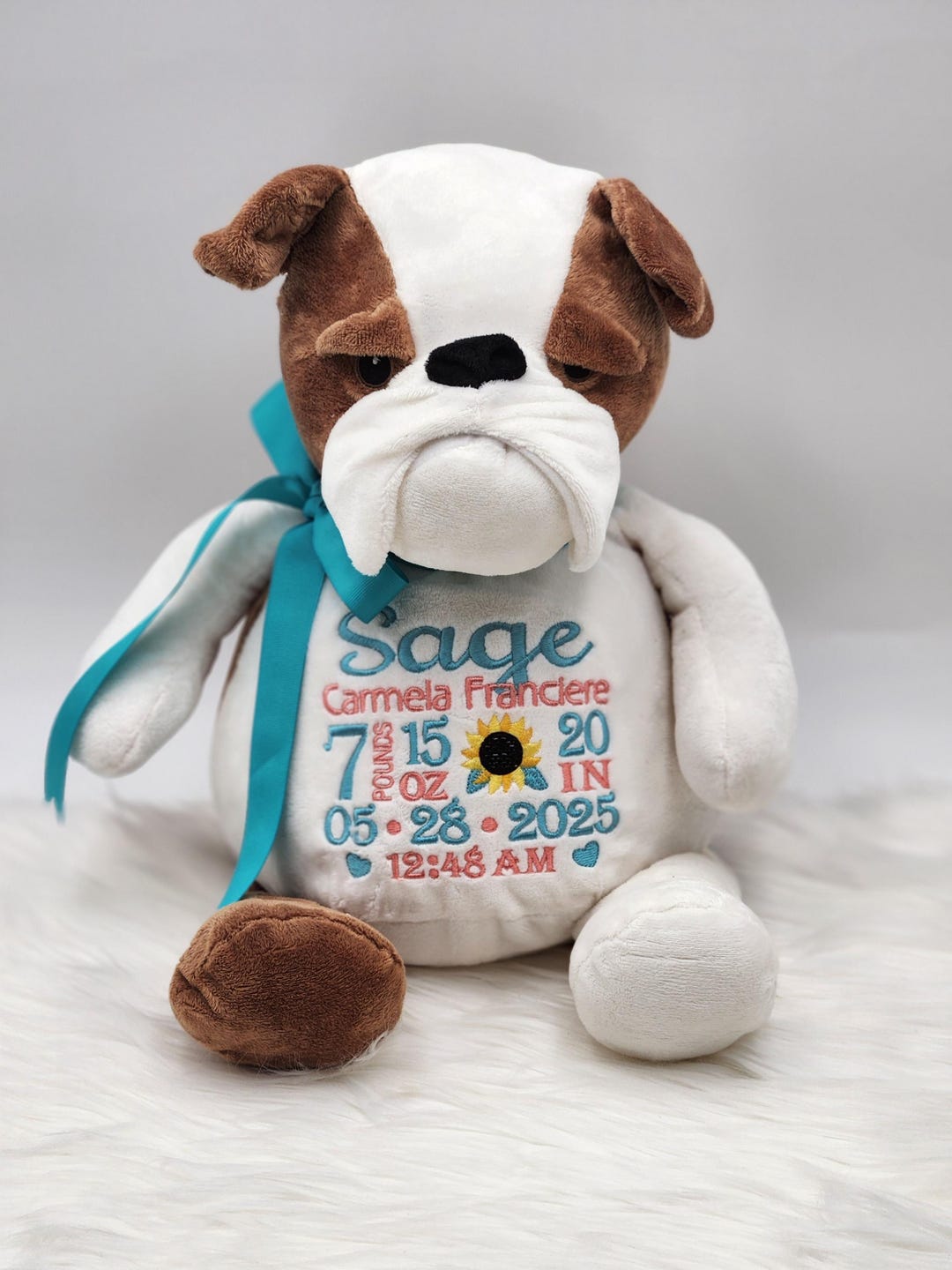 Personalized Baby Gift,personalized Dog Stuffed Animal, Birth ...