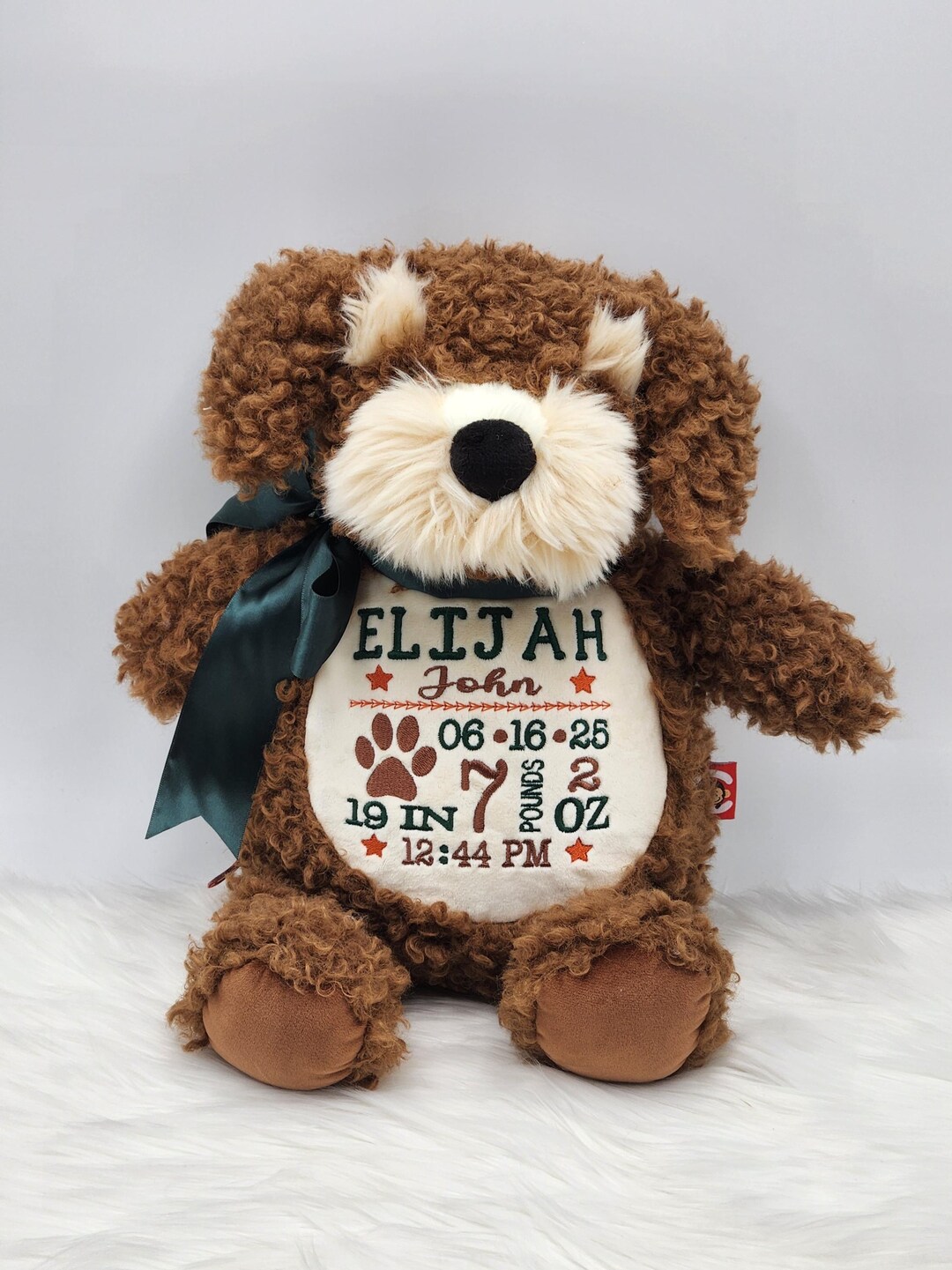 Personalized Baby Gift,birth Announcement Stuffed Animal,personalized ...