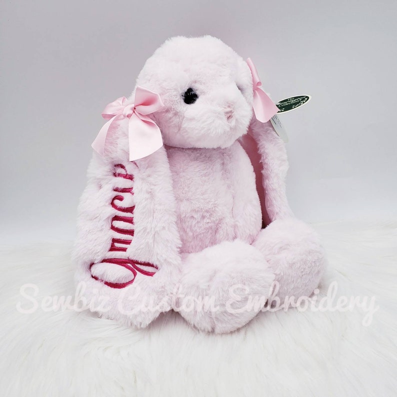 Personalized Bunny Stuffed Animal With Stitching on Ear - Etsy
